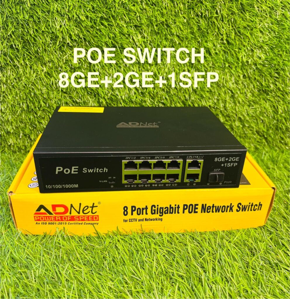 AD Net 8 Port POE Giga Switch With 1 SFP Ports 1000 Mbps Network Switch ...